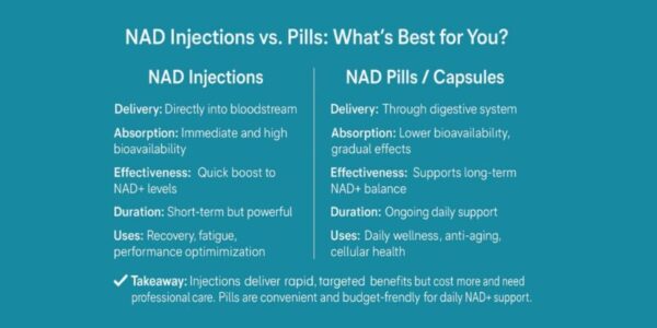 NAD Injections vs Pills: Which Is Better for You?